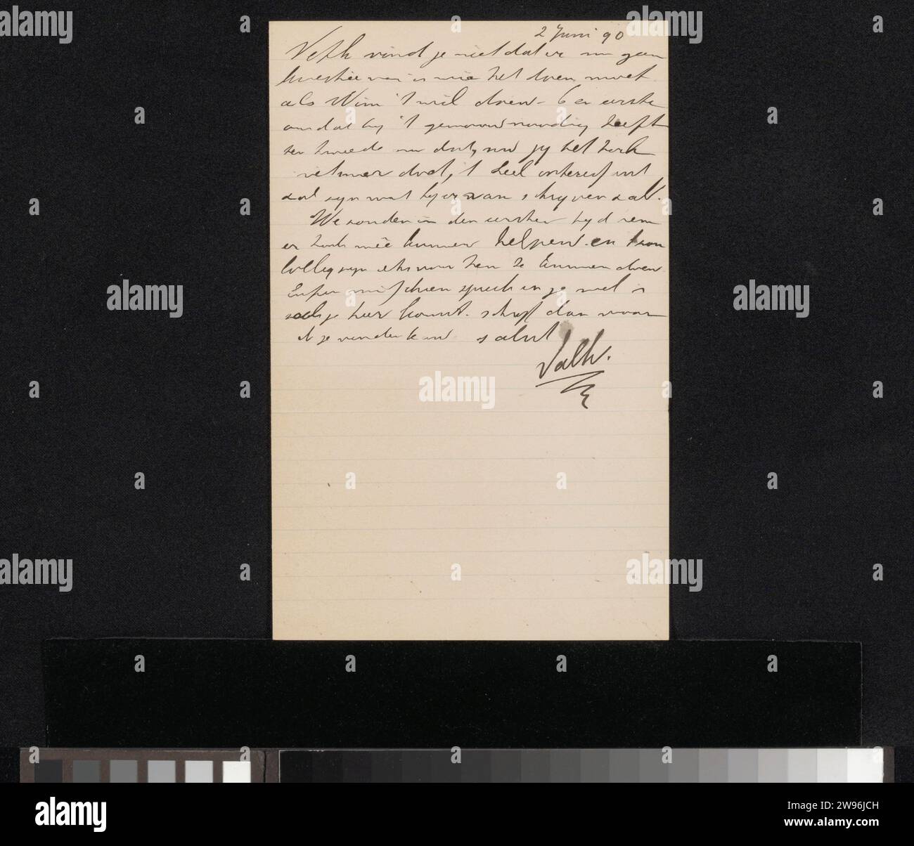 Letter to Jan Veth, Maurits van der Valk, 1874 - 1925 letter Letter ...