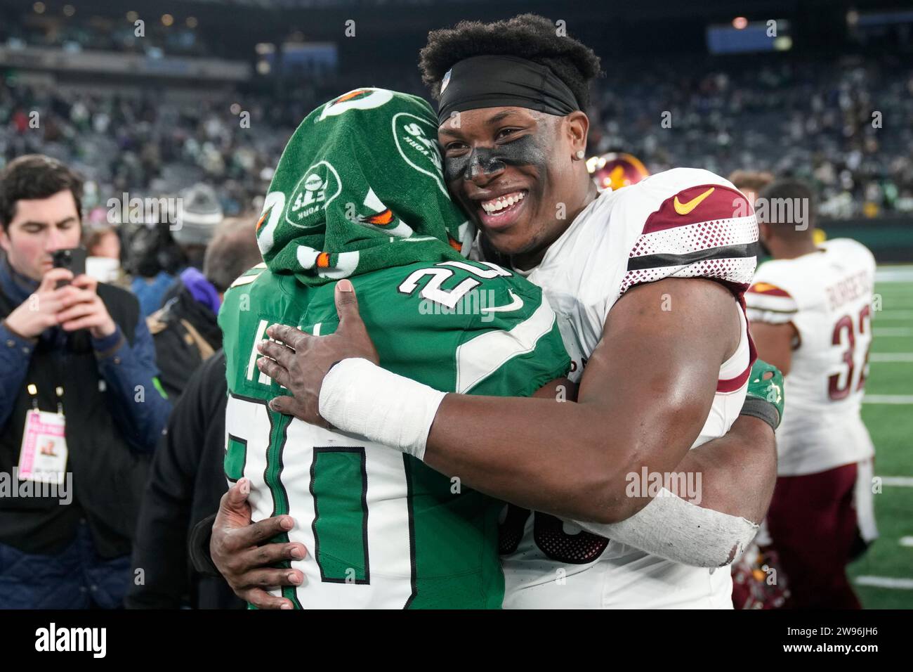 of an NFL football game, Sunday, Dec. 24, 2023, in East Rutherford, N.J ...