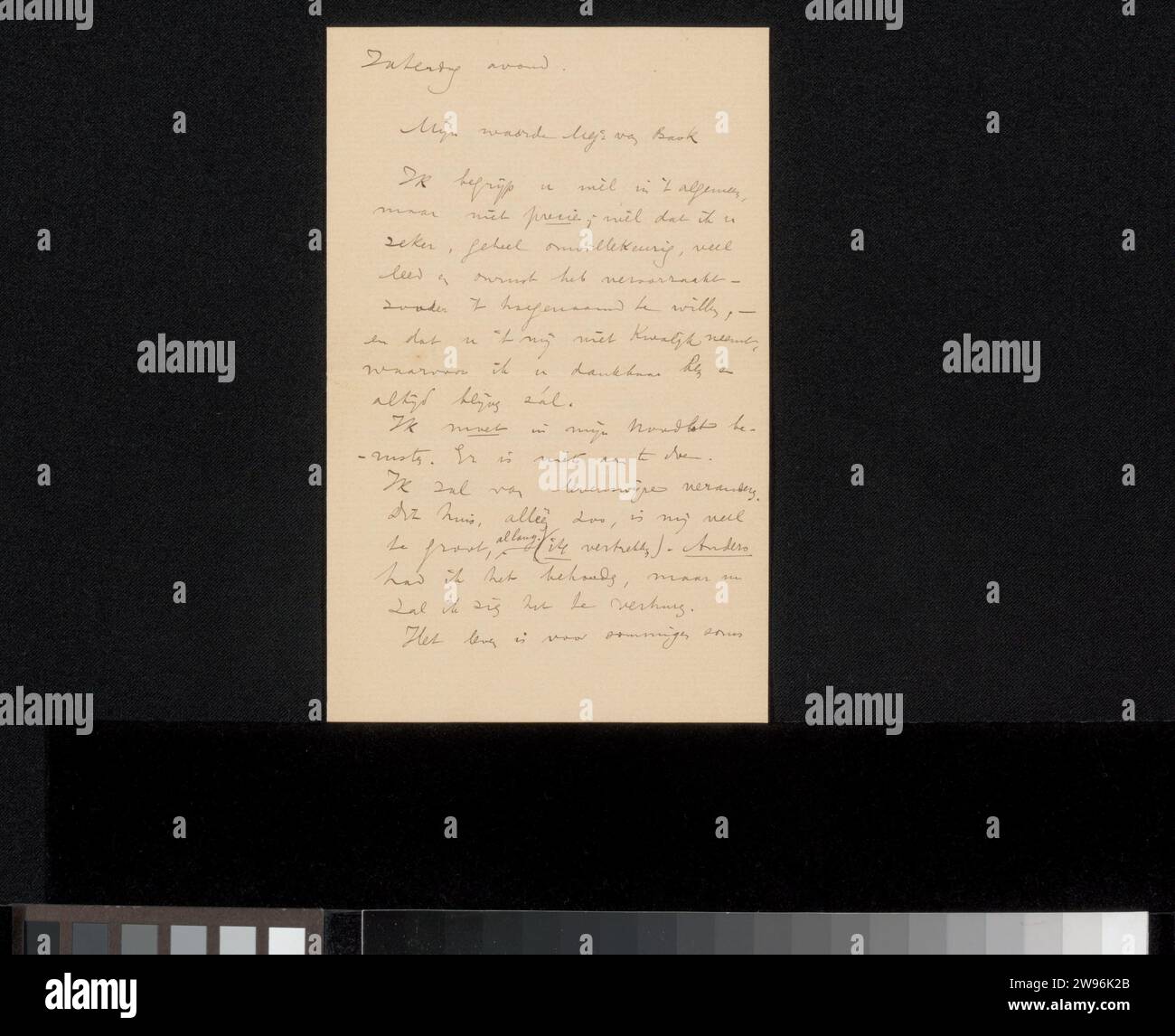 Letter to Henriette Wilhelmina van Baak, Philip Zilcken, 1867 - 1930 ...