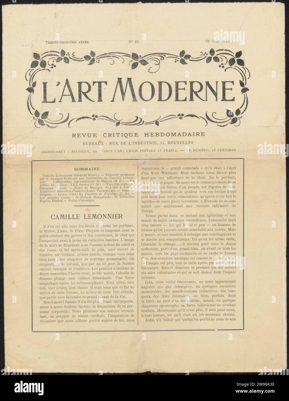 L'Art Moderne from Archive Philip Zilcken, Georges Rency, 1913 magazine ...