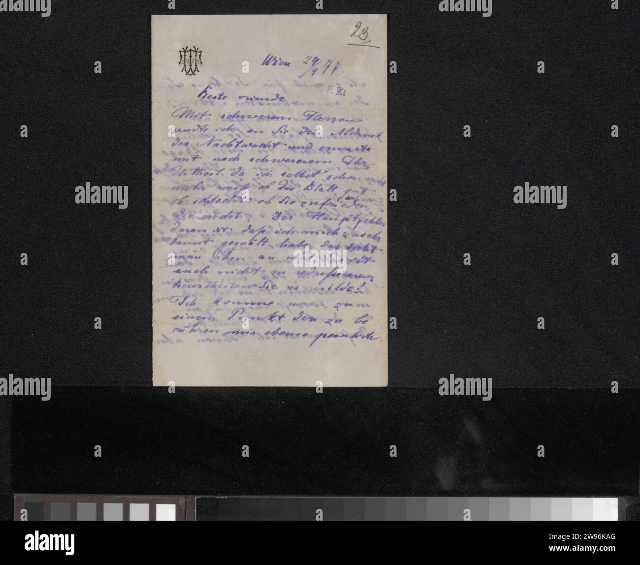 Letter to Frans Buffa and Zonen, William Unger, 1877 letter Vienna ...