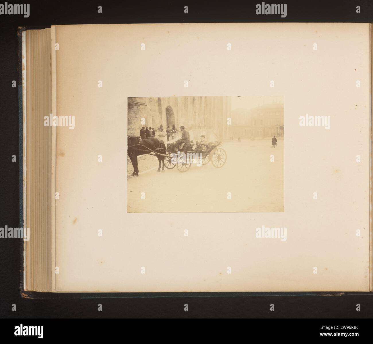 Man in a carriage on the street, Anonymous, 1880 - 1920 photograph This ...