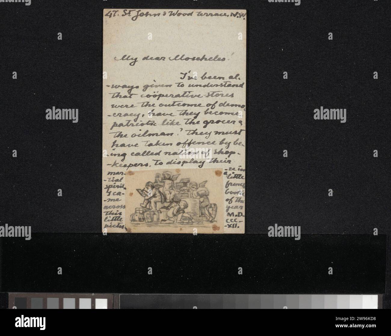 Brief Aan Felix Stone Moscheles, Matthijs Maris, 1888 - letter London ...