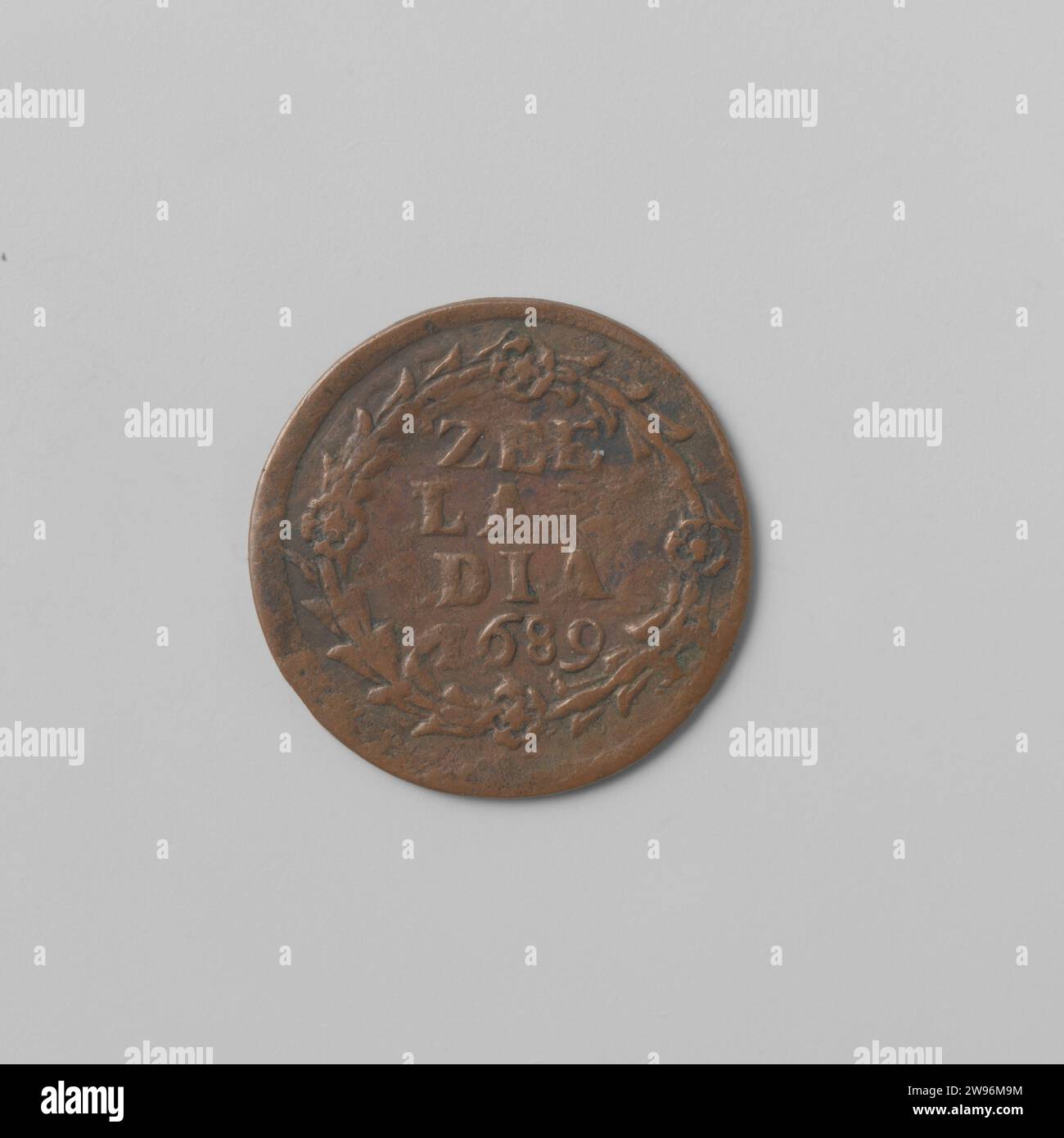 Zeeuwse Dang, 1689, Province of Zeeland, 1689 coin Copper mint. Front ...