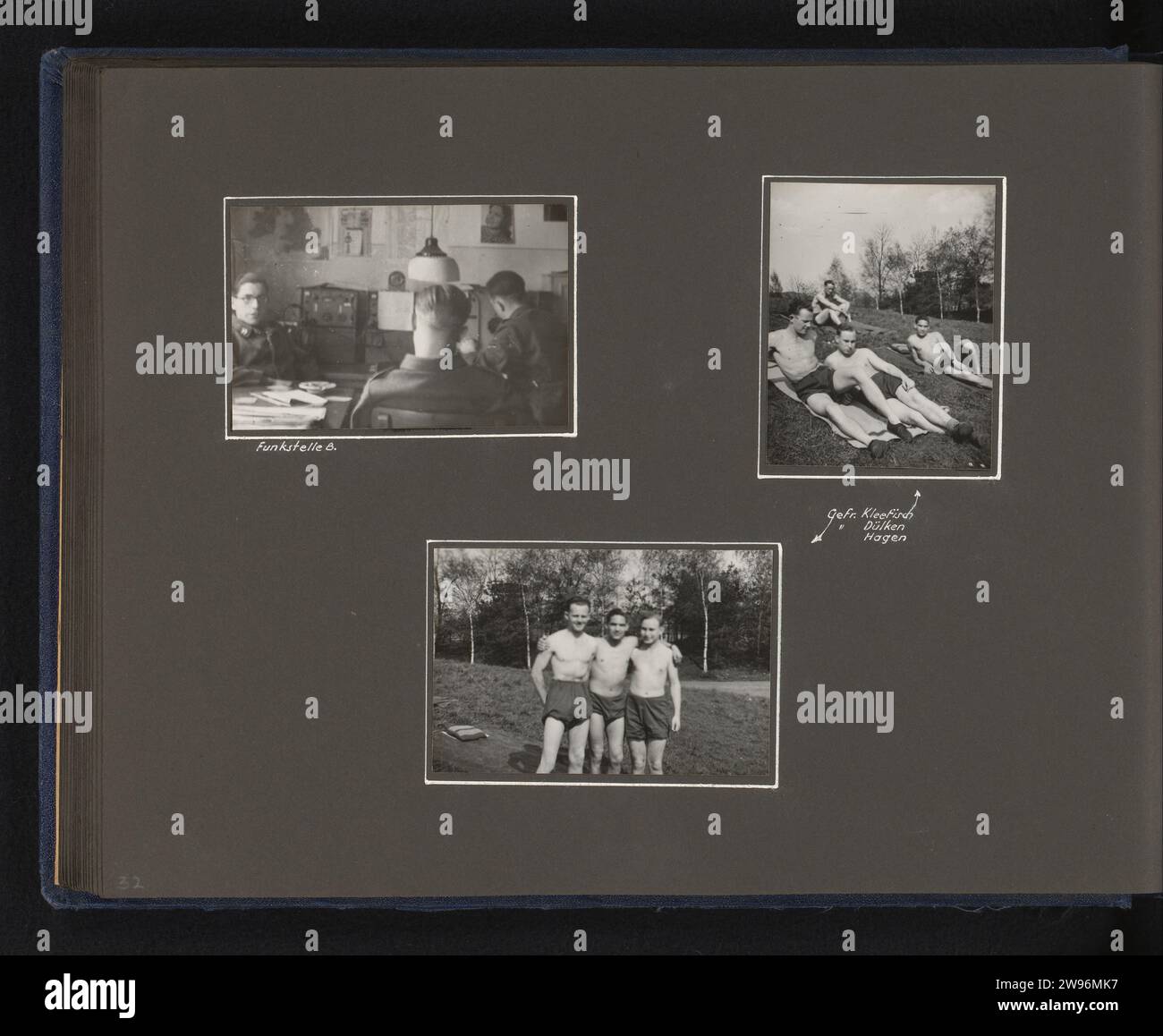 Radio installation and sunbathing, Anonymous, 1940 photograph Album ...