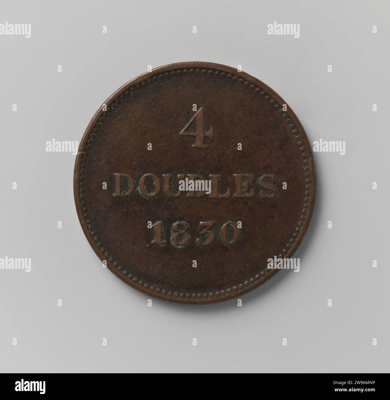 4 Doubles from Guernsey by William IV, 1830 ,, 1830 coin Copper mint ...