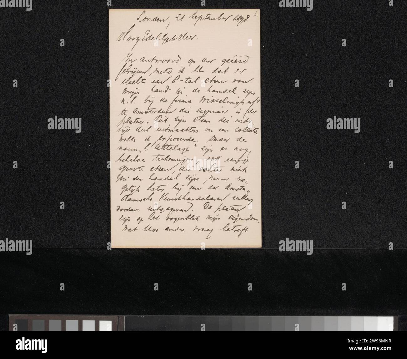 Letter to Pieter Haverkorn van Rijsewijk, Pieter Dupont, 1898 letter ...