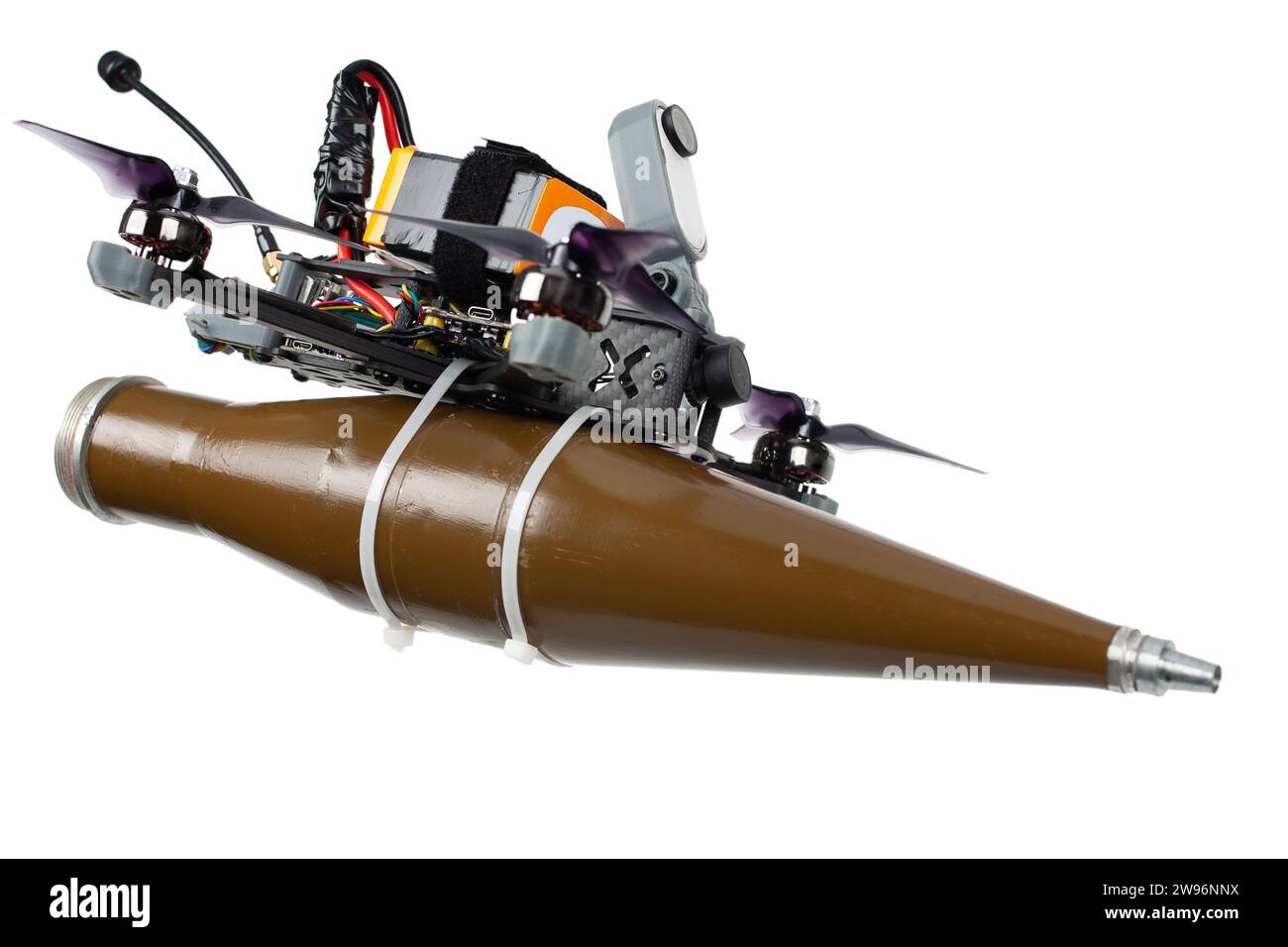 Combat FPV drone with anti tank RPG warhead - low cost loitering ...