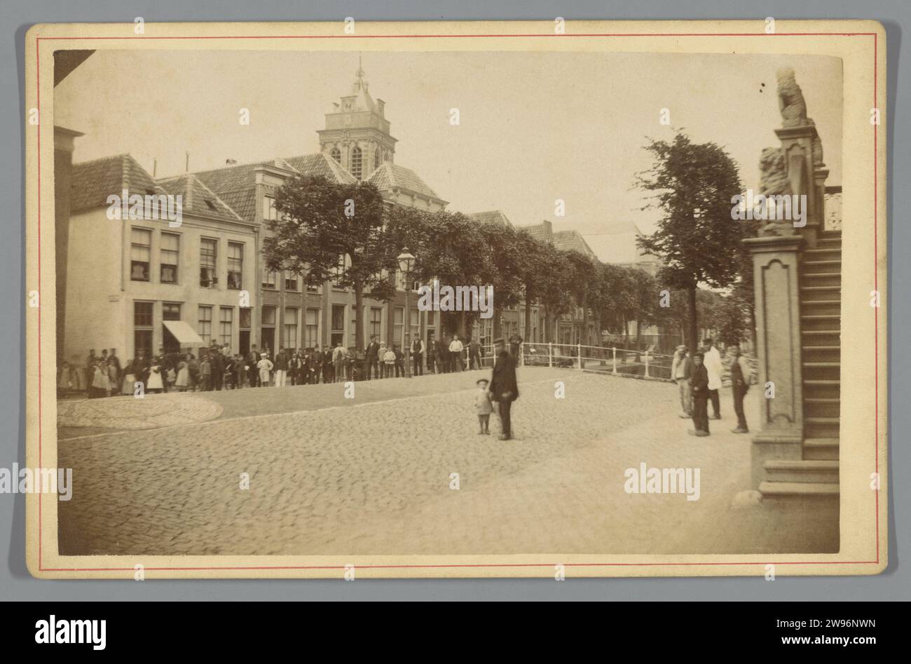Bridge in front of the town hall of Schoonhoven, seen towards the ...