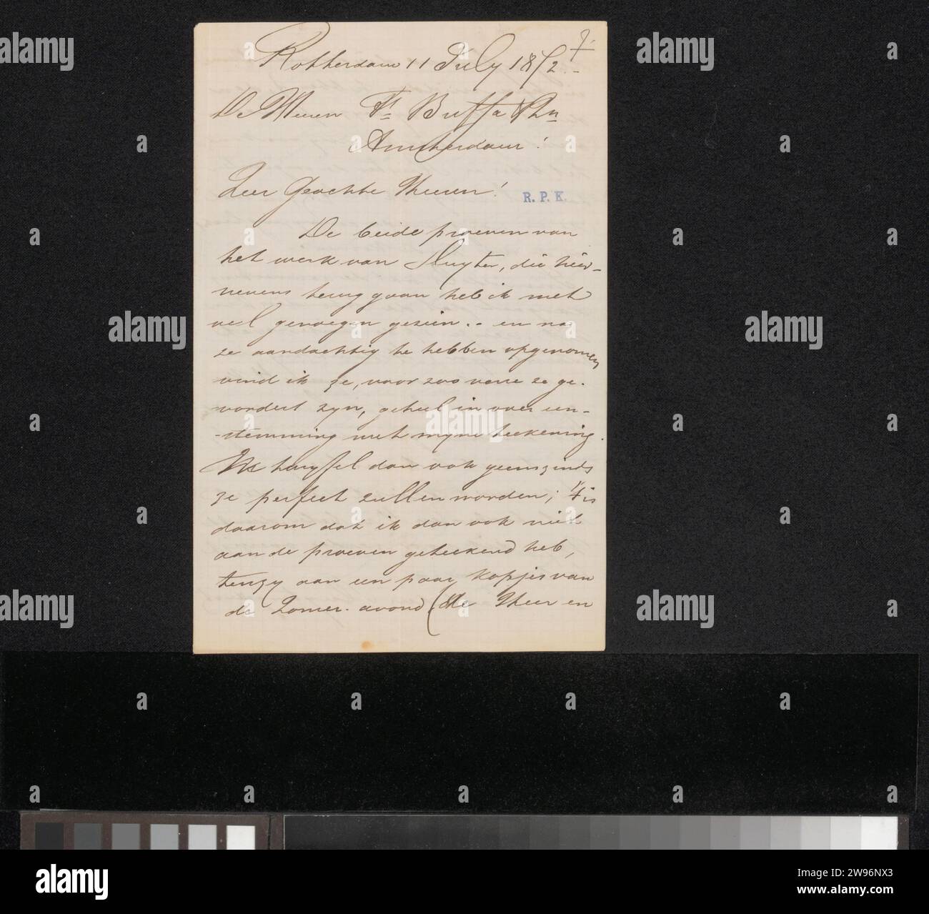 Letter to Frans Buffa and Sons, Charles Rochussen, 1872 letter ...