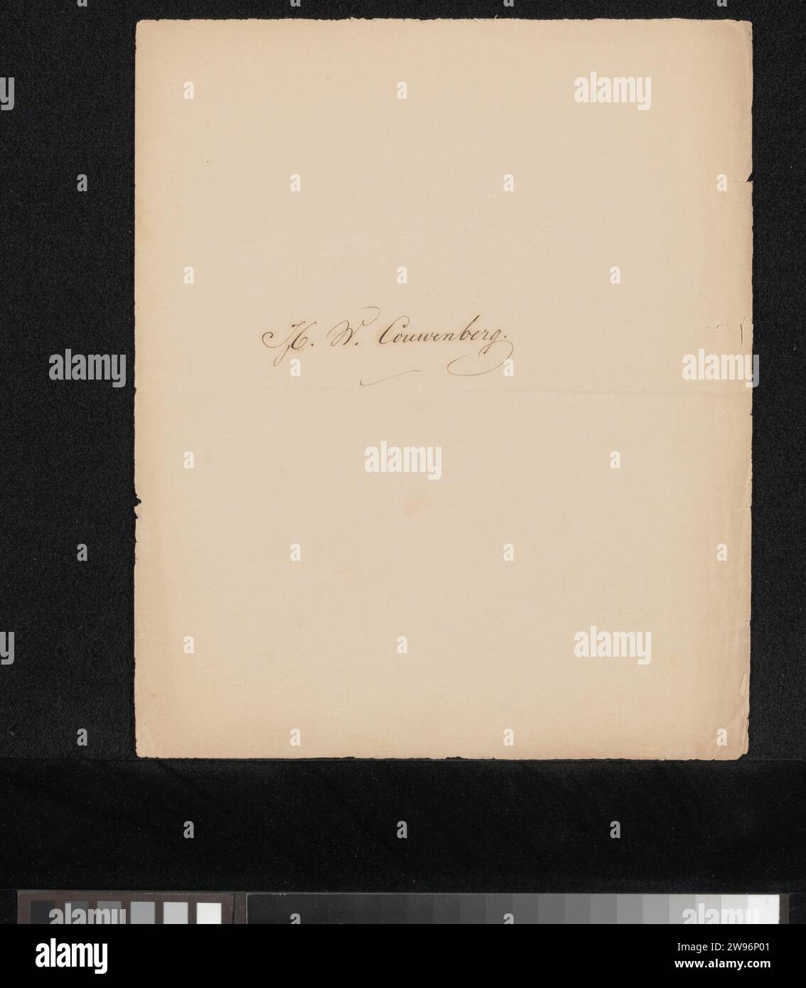 Signature of Frans Decker, Henricus Wilhelmus Couwenberg, 1824 - 1845 ...