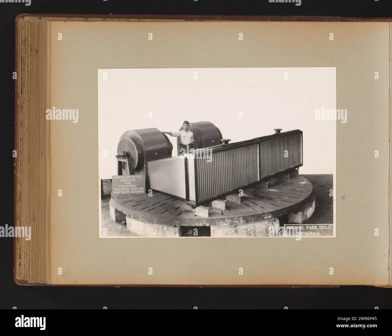 Steam engine with fan, anonymous, 1935 photograph Album magazine with a ...