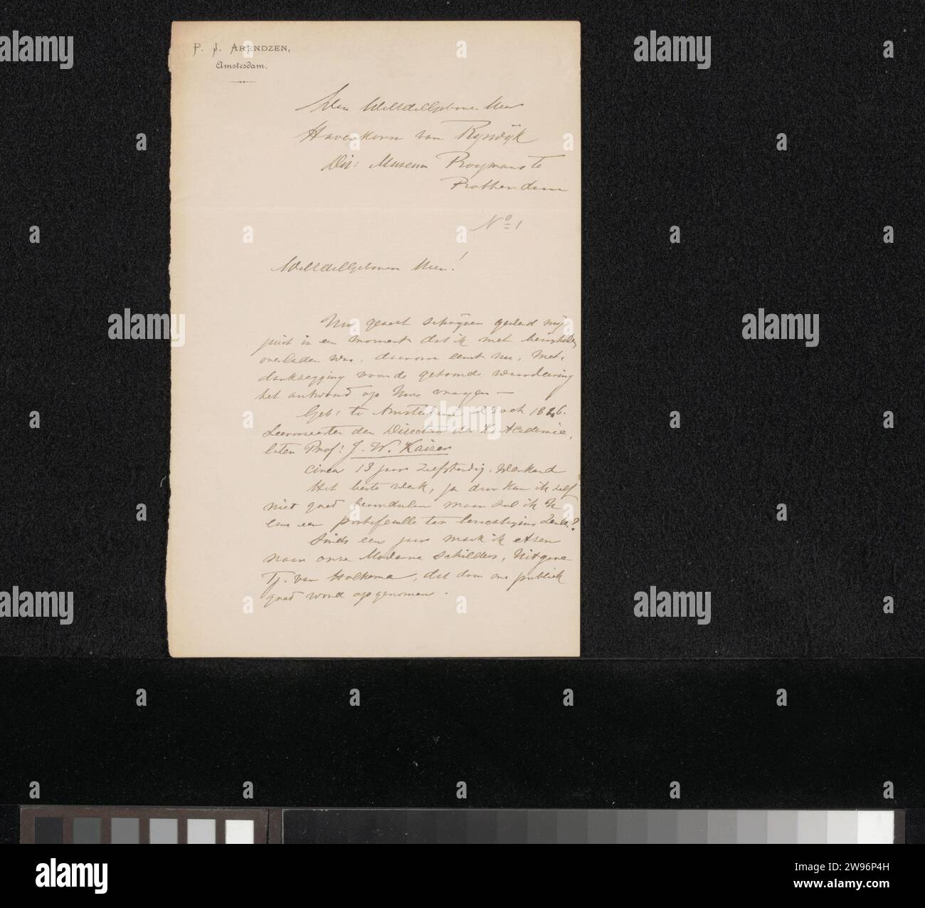 Letter to Pieter Haverkorn van Rijsewijk, Petrus Johannes Arendzen ...