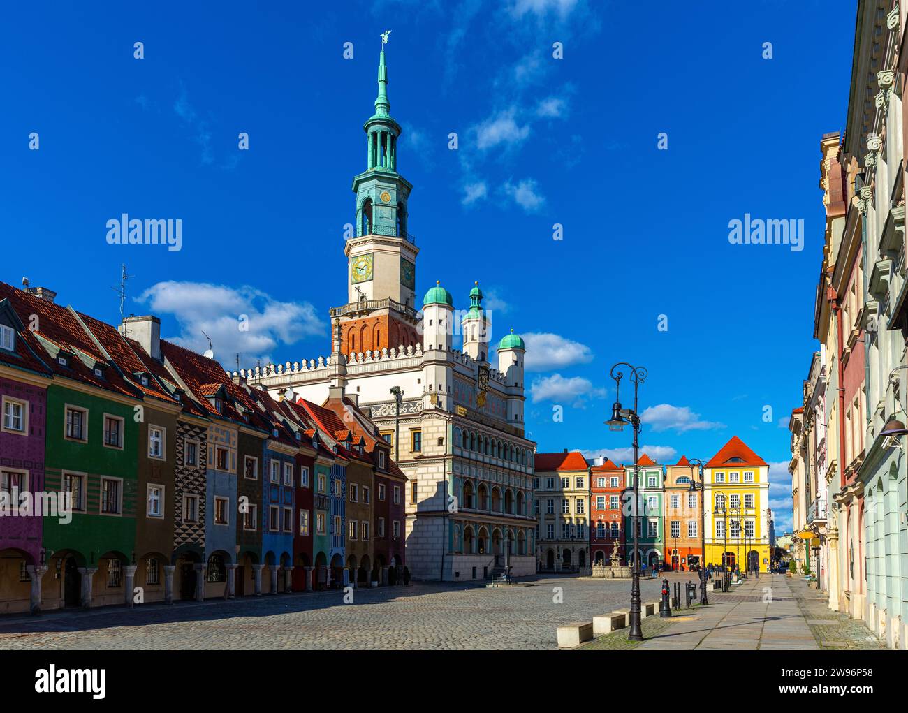 Renaissance building of historic Poznan Town Hall surrounded by ...