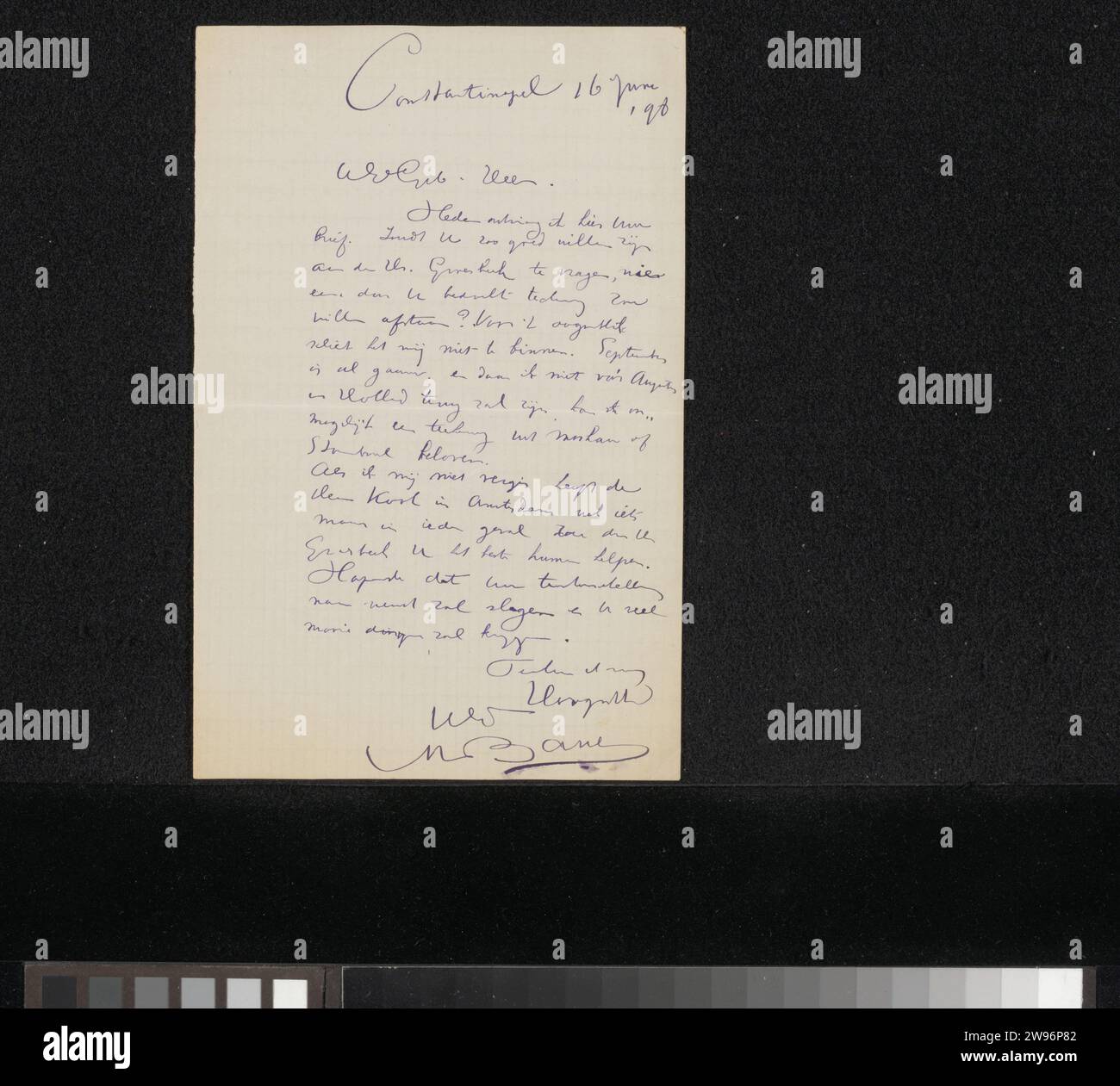 Letter to Pieter Haverkorn van Rijsewijk, Marius Bauer, 1896 letter ...