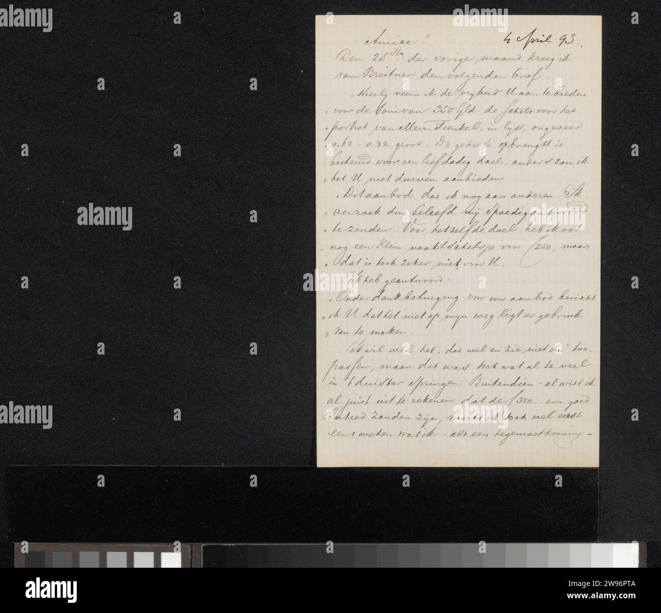 Letter to Jan Veth, M.C. Lebret, 1893 letter ink writing (processes ...