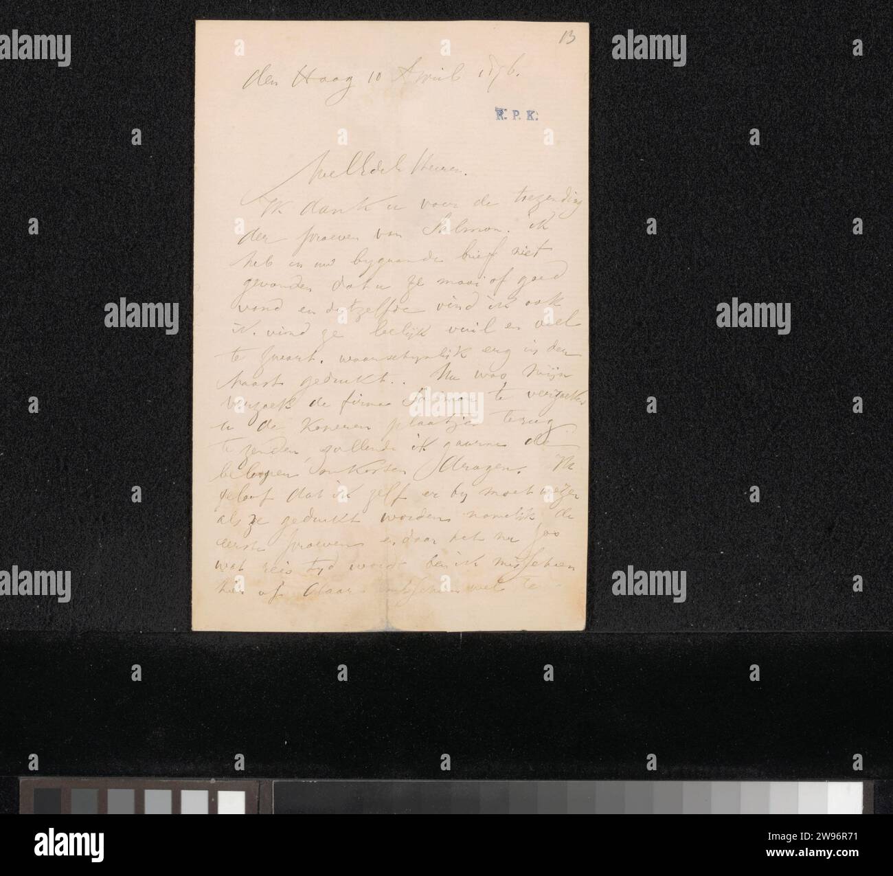 Letter to Frans Buffa and Sons, Joseph Israëls, 1876 letter The Hague ...