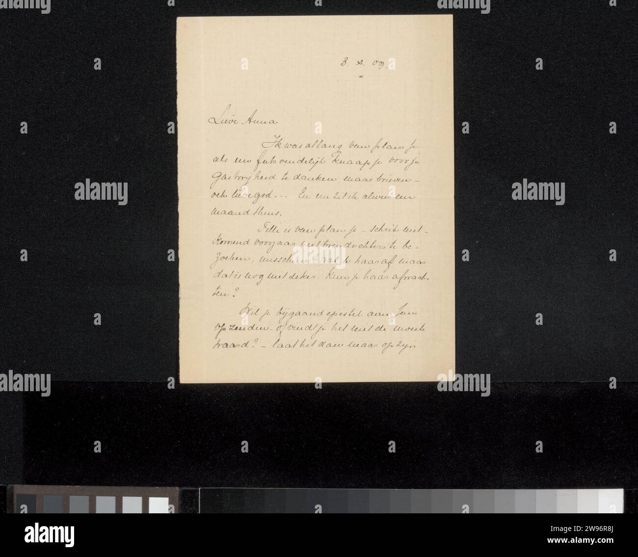 Letter to Anna Dorothea Dirks, André Jolles, 1909 letter paper. ink ...