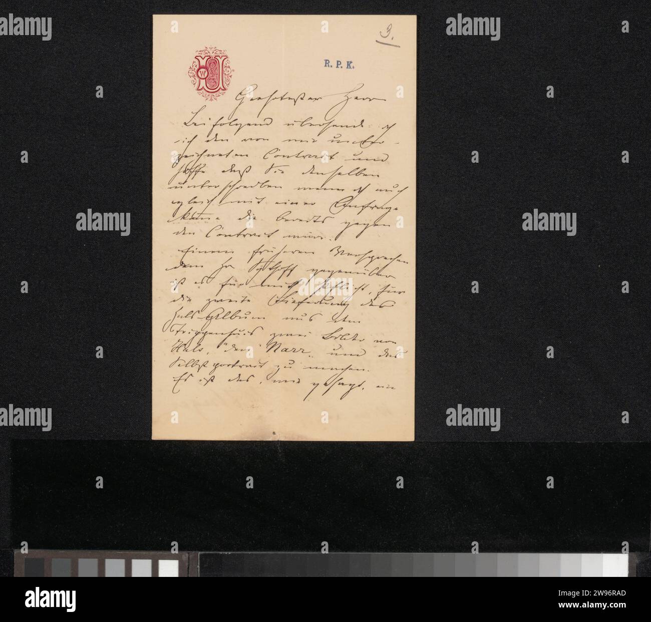 Letter to Frans Buffa and Zonen, William Unger, 1874 letter Vienna ...