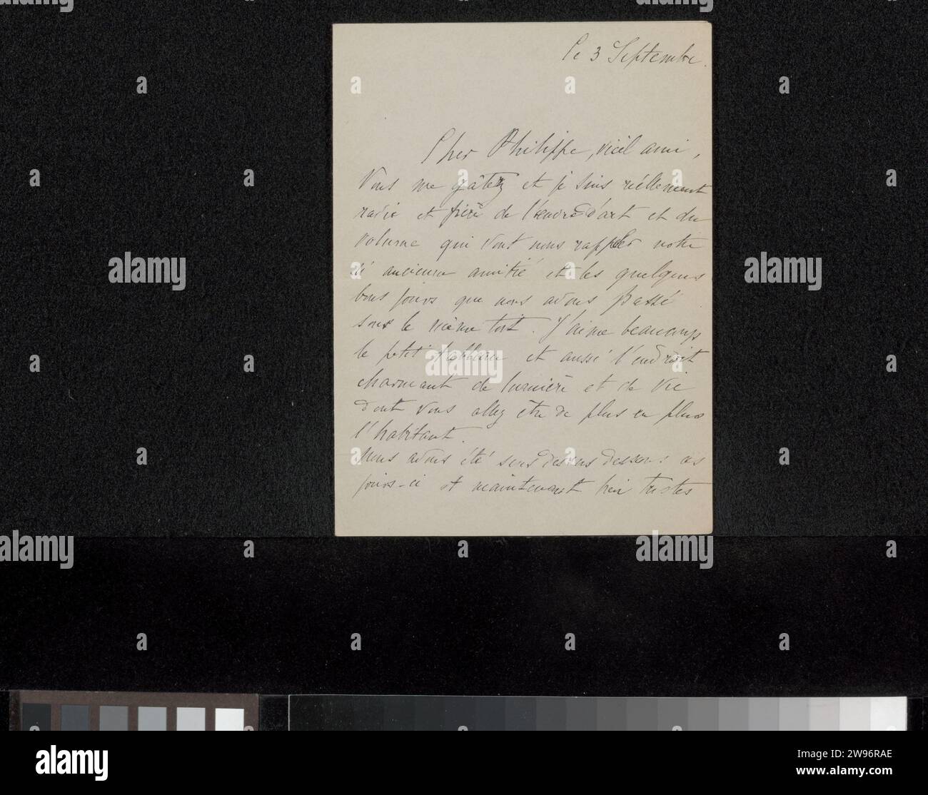 Letter to Philip Zilcken, 1923 letter Brussels paper. ink writing ...
