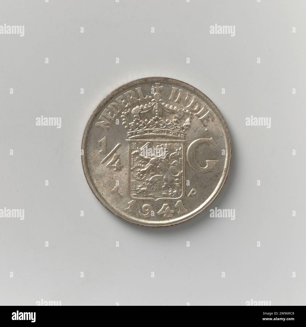 1/4 guilders of the Dutch East Indies, 1941, Wilhelmina (Queen of the ...