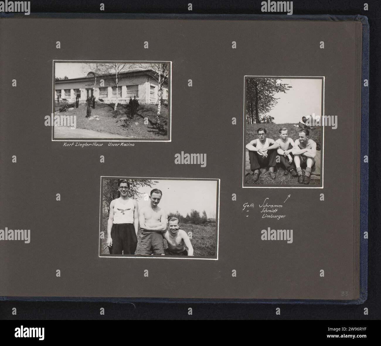 Sunbathing, anonymous, 1940 photograph Album magazine with three photos ...