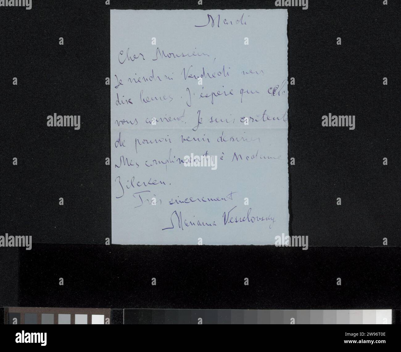 Letter Aan Philip Zilcken, Marianne von der Launitz, in or before 1928 ...