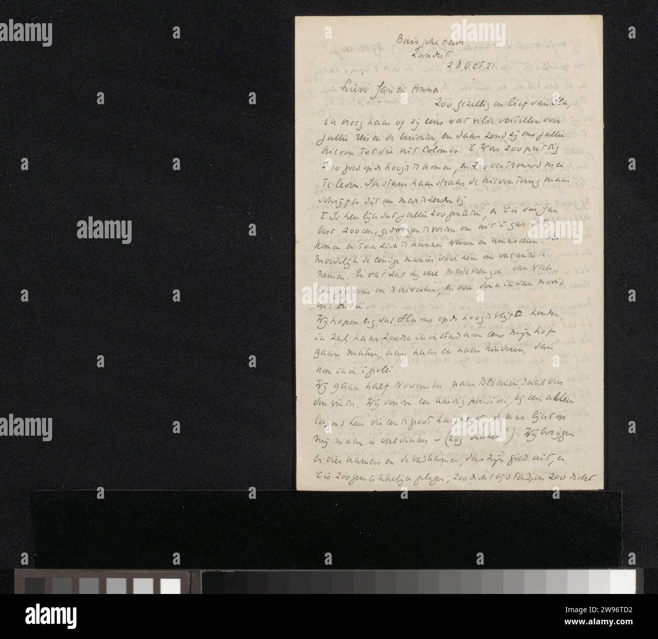 Letter to Jan Veth, Richard Nicolaüs Roland Holst, 1923 letter paper ...