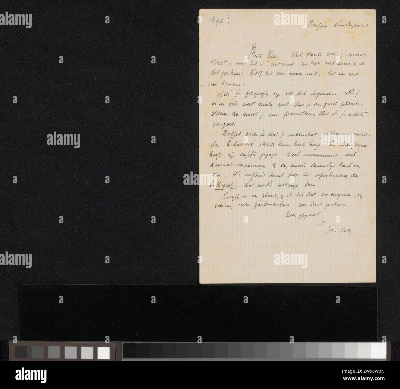 Letter to Cornelis Gerardus' t Hooft, Jan Veth, 1876 - 1925 letter ...