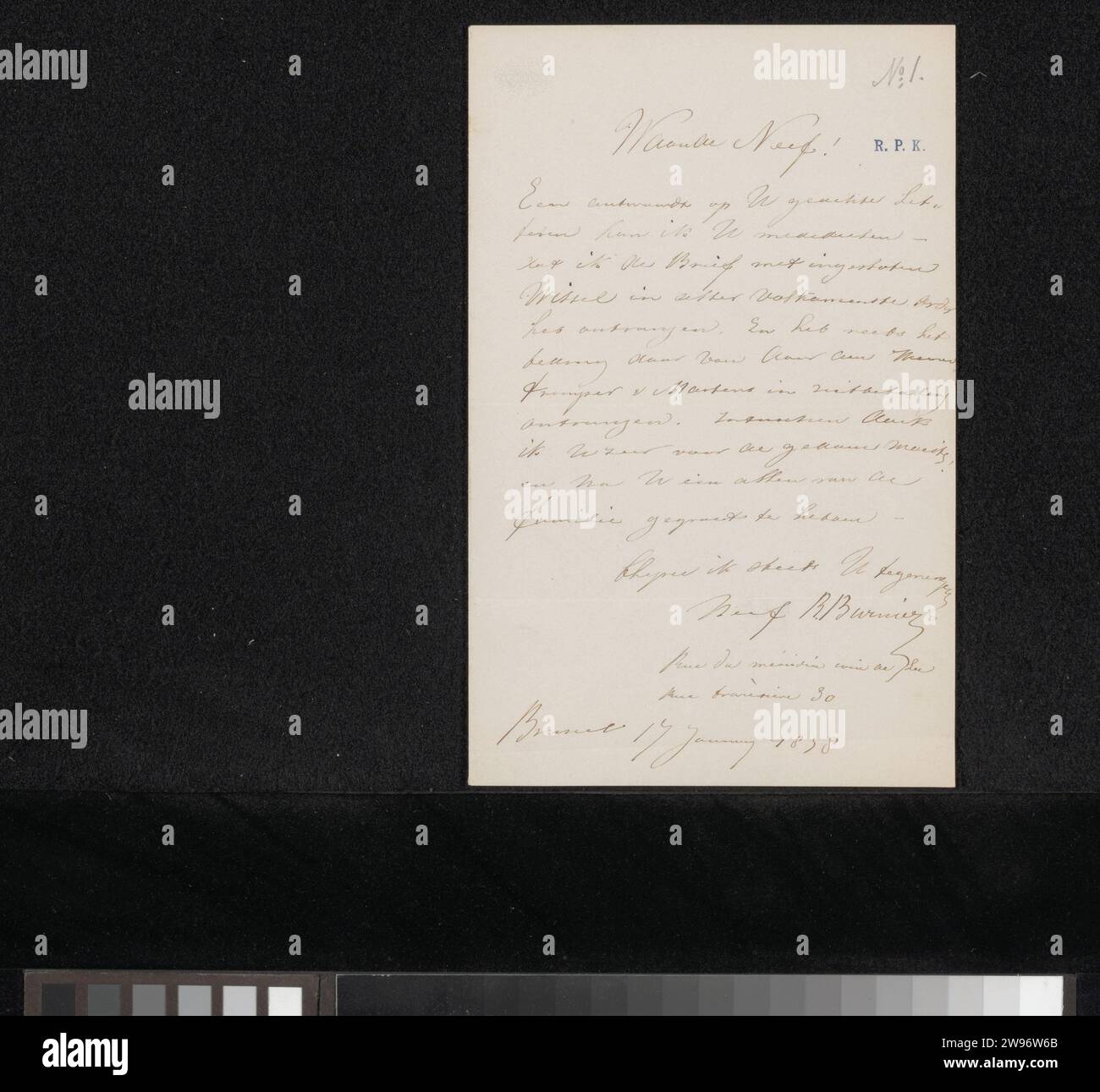 Letter to the cousin of Richard Burnier, Richard Burnier, 1851 - 1858 ...