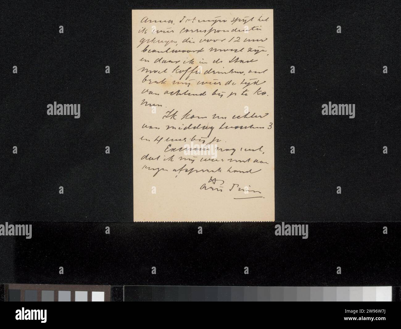 Letter to Philip Zilcken, Arij Prins, 1870 - 1922 letter paper. ink ...