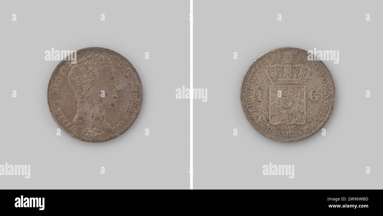 Dutch Gulden, 1829, William I (King of the Netherlands), 1829 coin ...