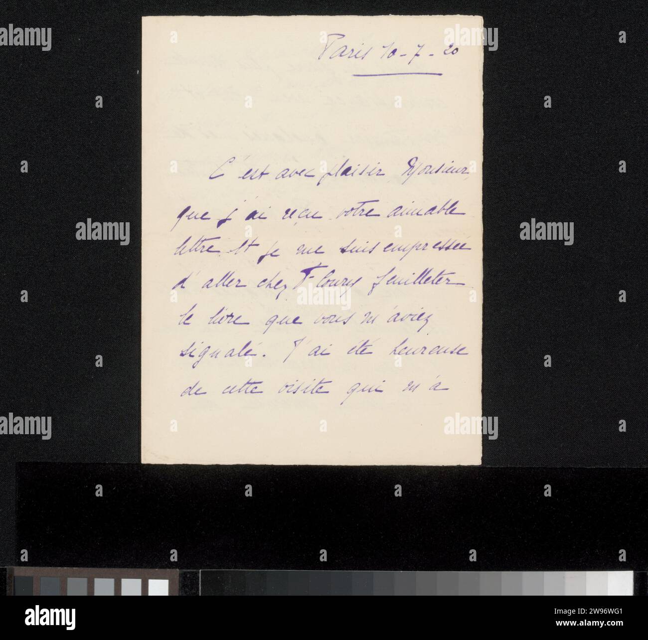 Letter to Philip Zilcken, Elissa Rhaïs, 1920 letter Paris paper. ink ...