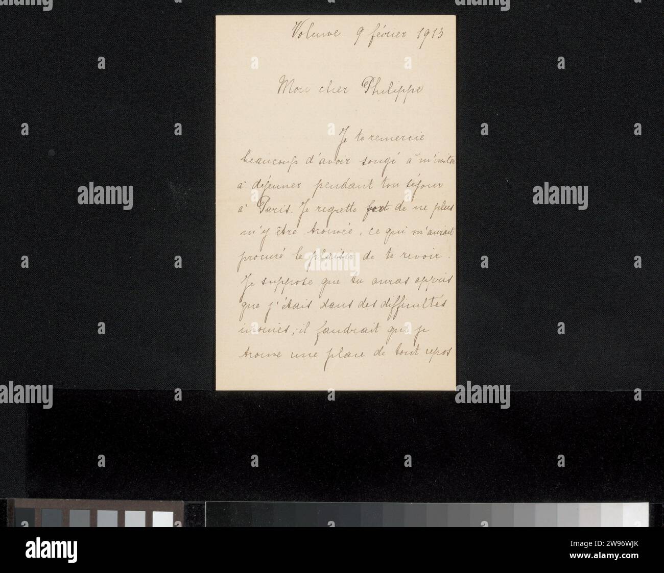 Letter to Philip Zilcken, Louise Stevens, 1913 letter Sint-Pieters ...