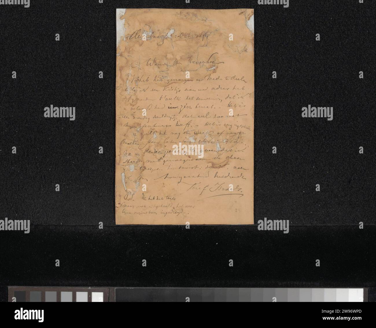 Letter to Pieter Haverkorn van Rijsewijk, Jozef Israëls, 1894 letter ...