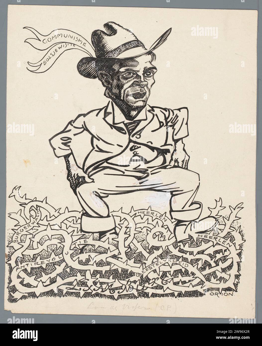Communist Lou de Visser, Patricq Kroon, 1925 - 1935 drawing The ...