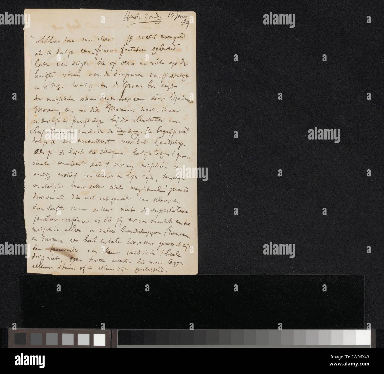 Letter to Jan Veth, Isaac Israels, 1875 - 1925 letter Dated 10 June 89 ...