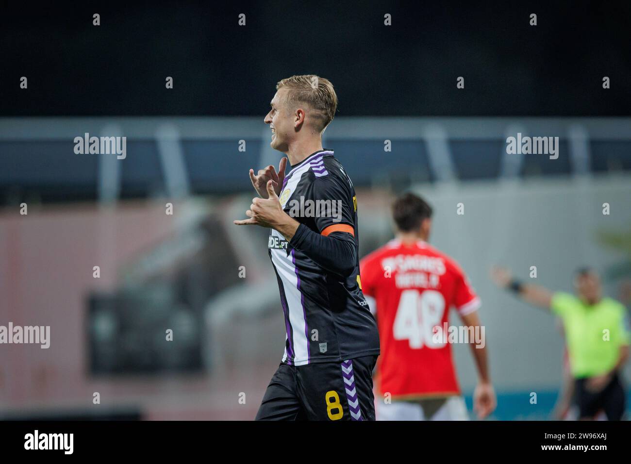 Vladan Danilovic celebrates after scoring goal during Liga Portugal 2 ...