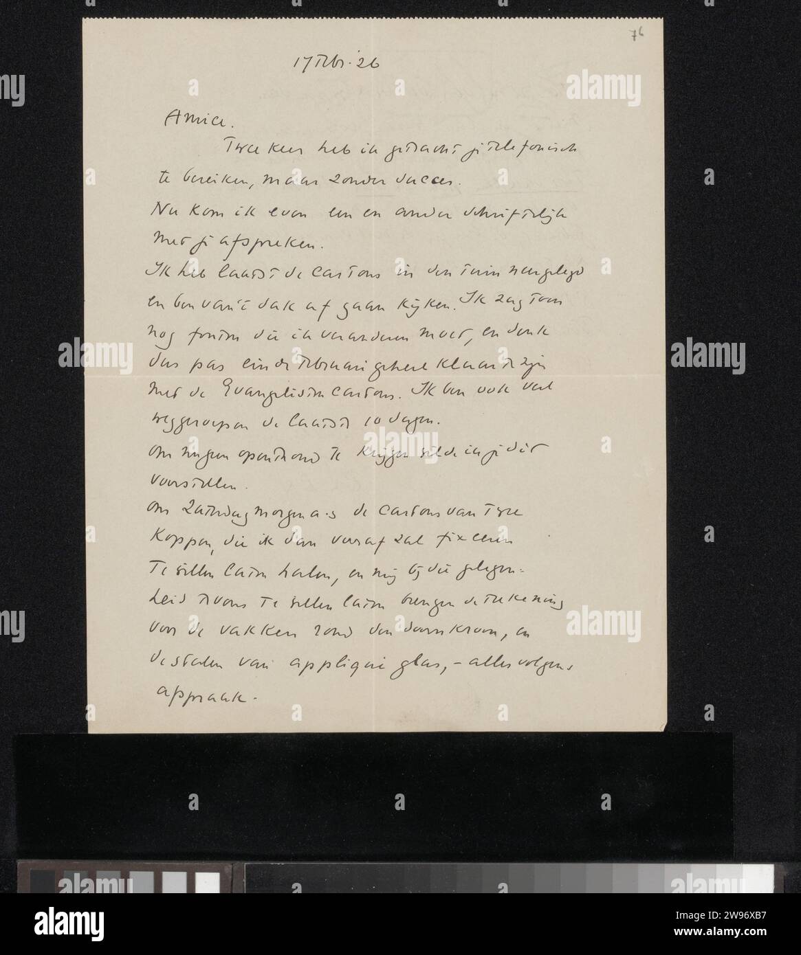 Letter to Willem Bogtman, Richard Nicolaüs Roland Holst, 1926 letter ...