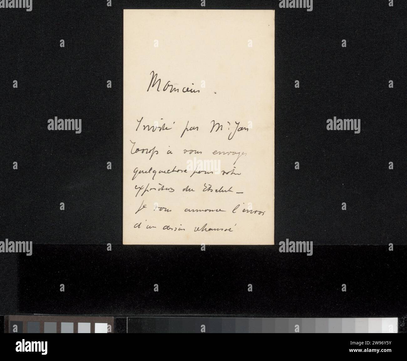 Letter to Philip Zilcken, 1867 - 1930 letter Dated 12 February. paper ...