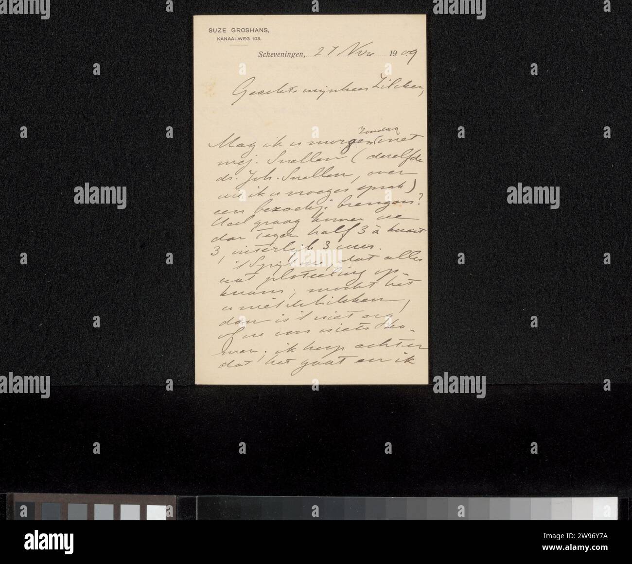 Letter to Philip Zilcken, 1909 letter Notes by Philip Zilcken on ...