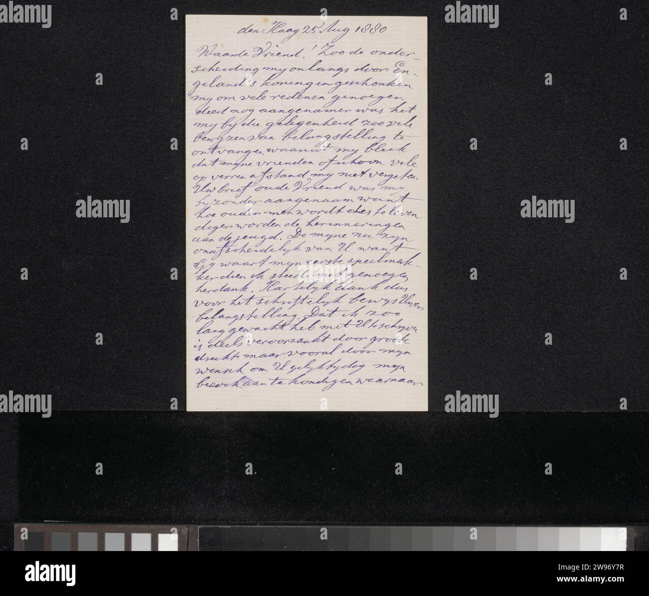 Letter to Ary Johannes Lamme, Johan Eliza de Vrij, 1880 letter The ...