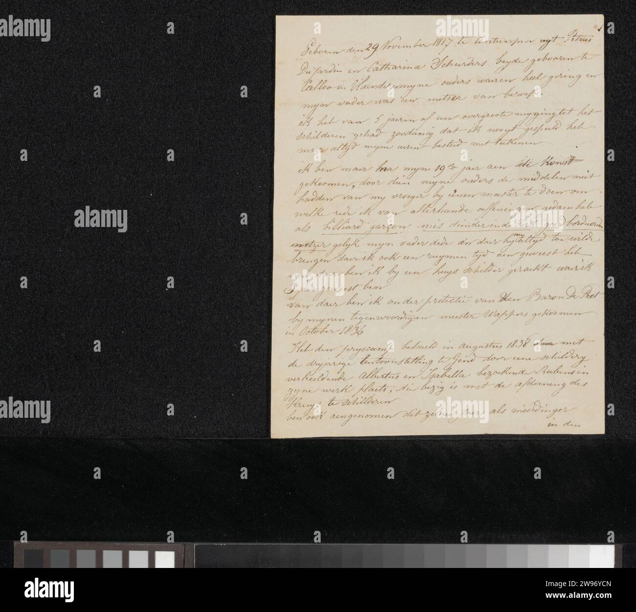 Text to Anonymous, Edouard Dujardin, 1841 - 1889 paper. ink writing ...