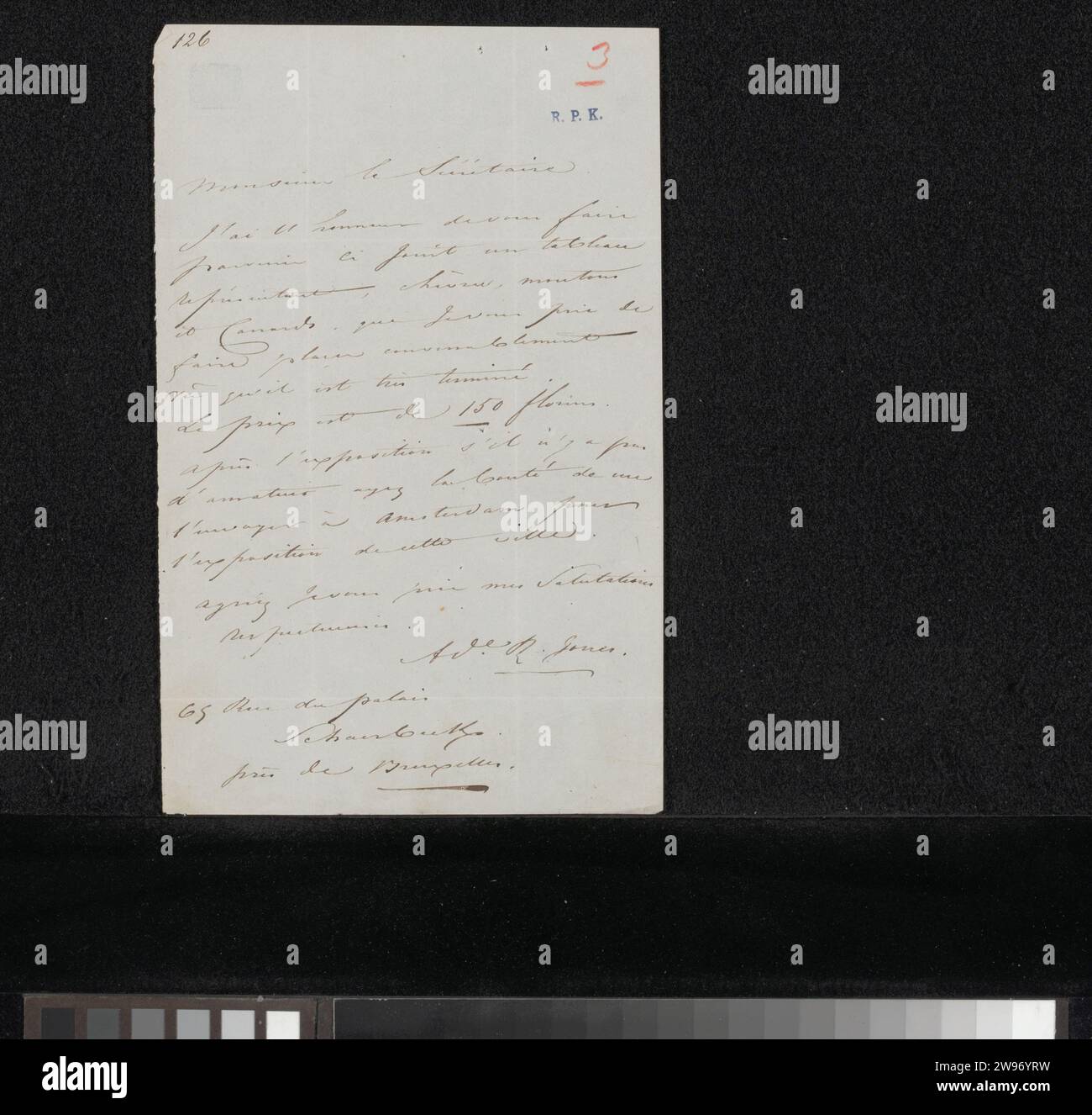 Letter to Anonymous, Daniel Adolphe Robert Jones, 1816 - 1874 letter ...