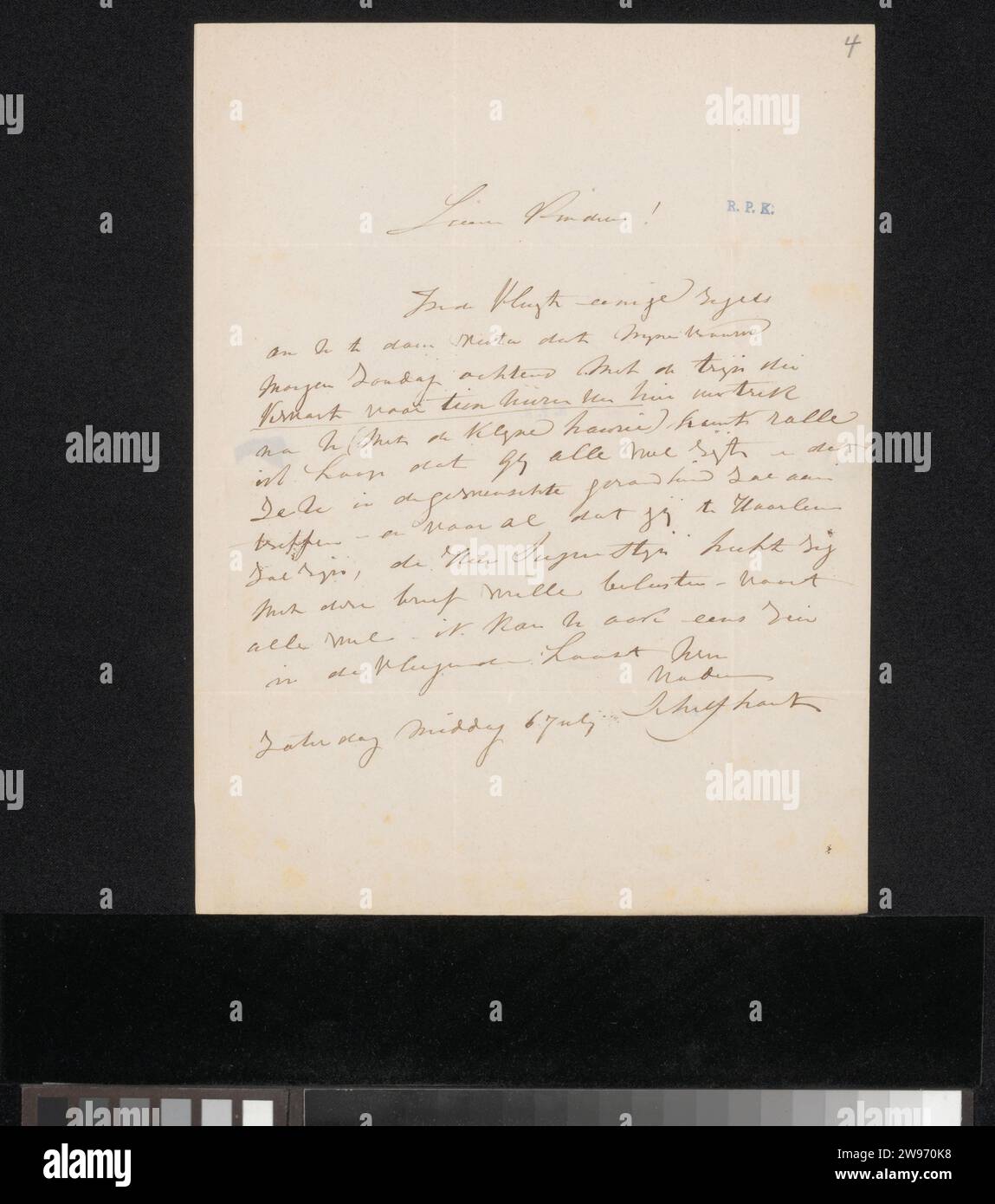 Letter to Nicolaas Johannes Roosenboom, Andreas Schelfhout, 1815 - 1870 ...