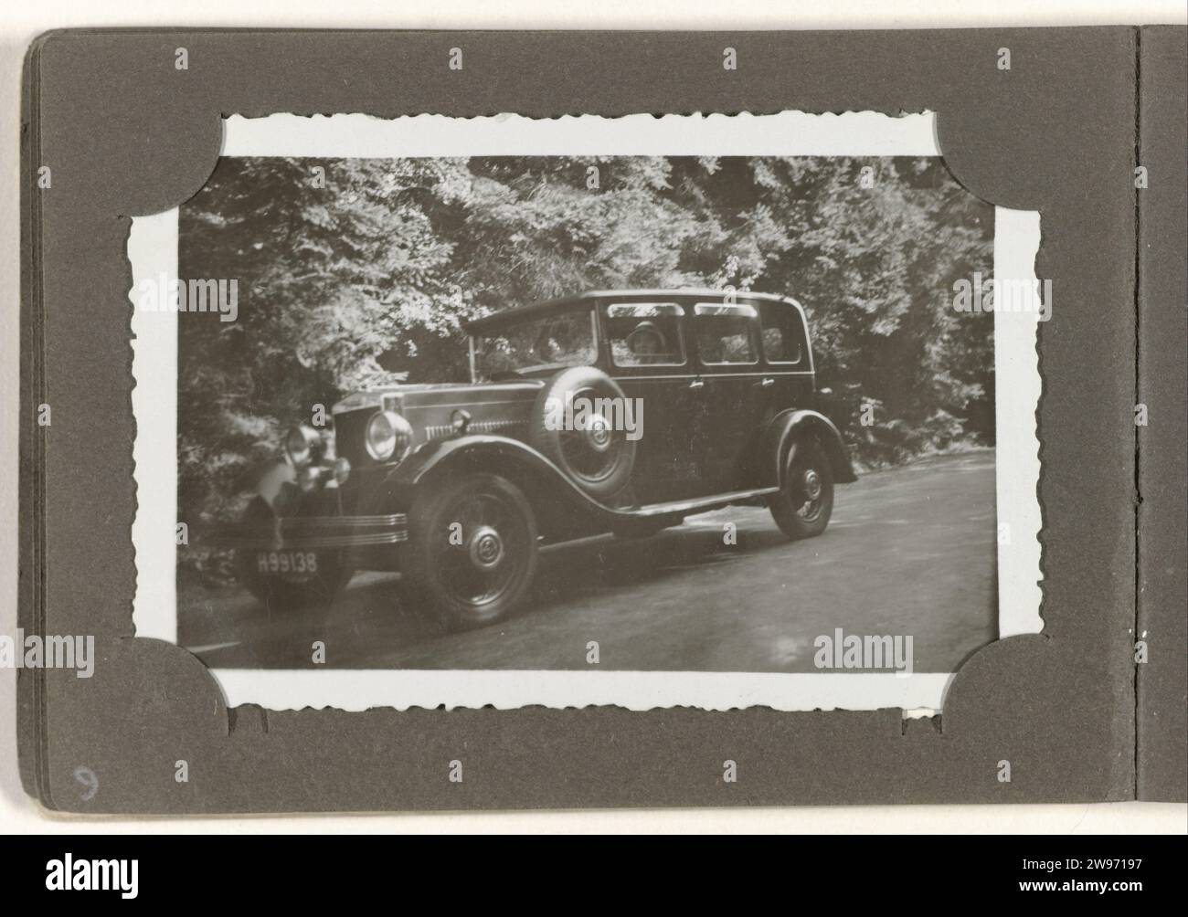 Auto, anonymous, 1933 photograph Car on a road, with a woman at the ...