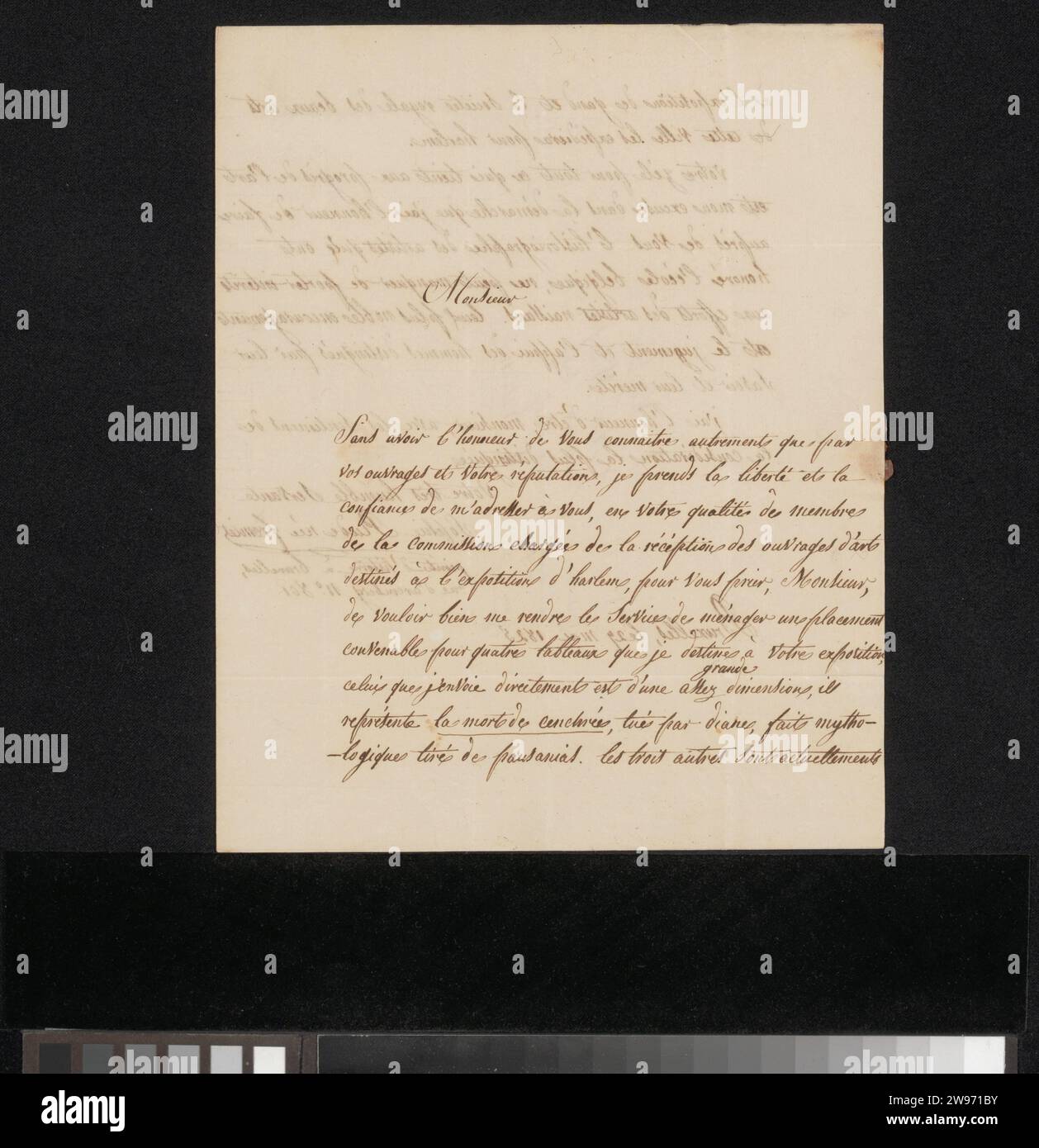 Letter to Adriaan van der Willigen, Sophie Rude, 1825 letter Brussels ...