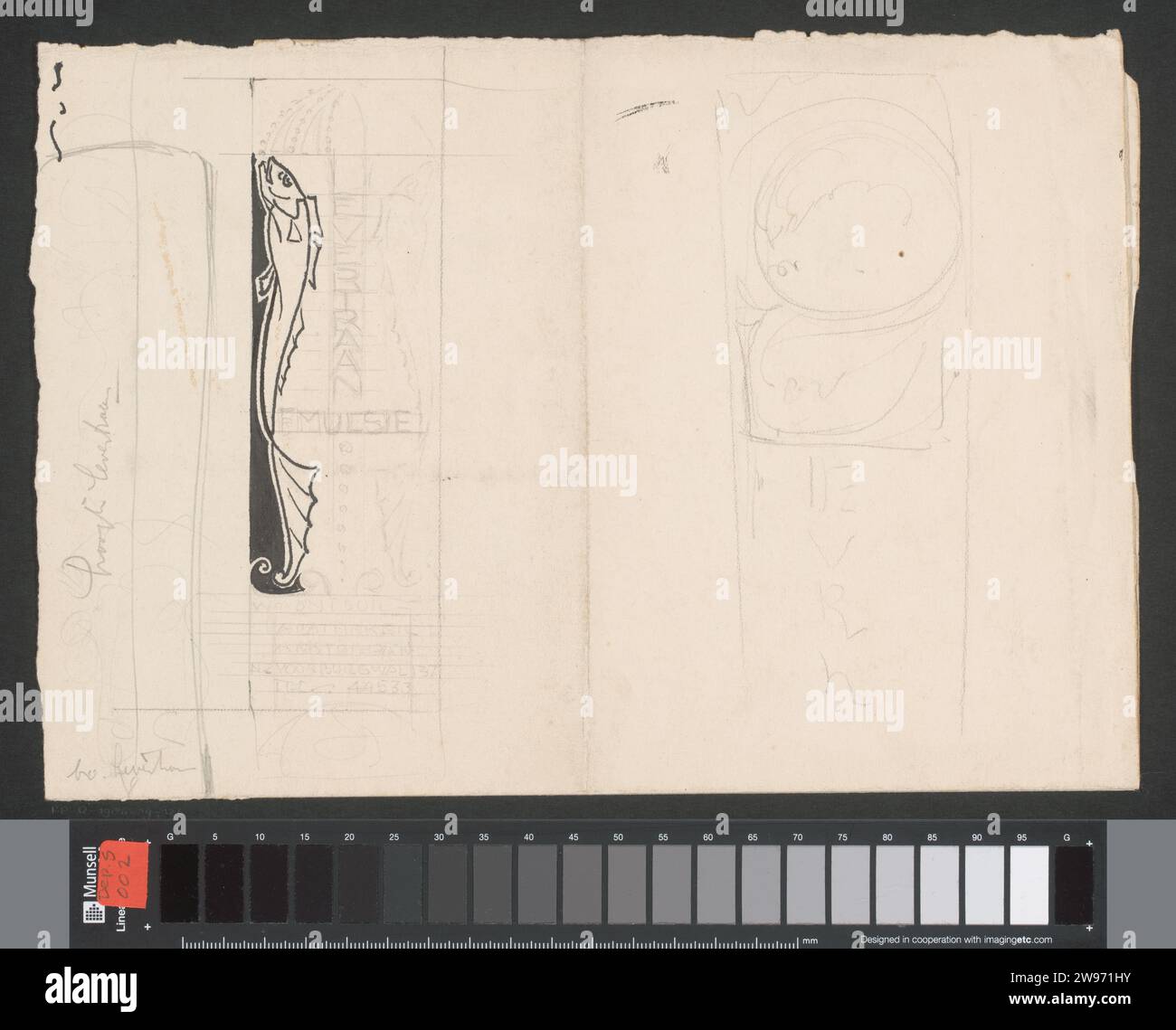Design for a pharmacy label for liver transport mulls, Reinier Willem ...