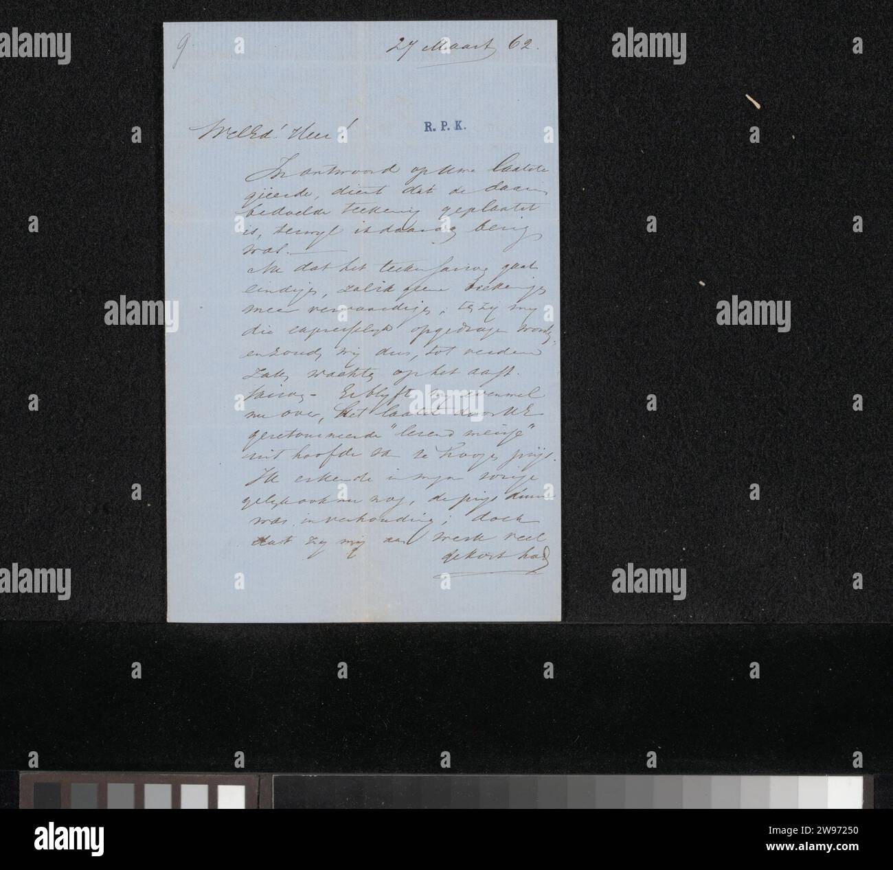 Letter to Frans Buffa and Sons, David Bles, 1862 letter The Hague paper ...