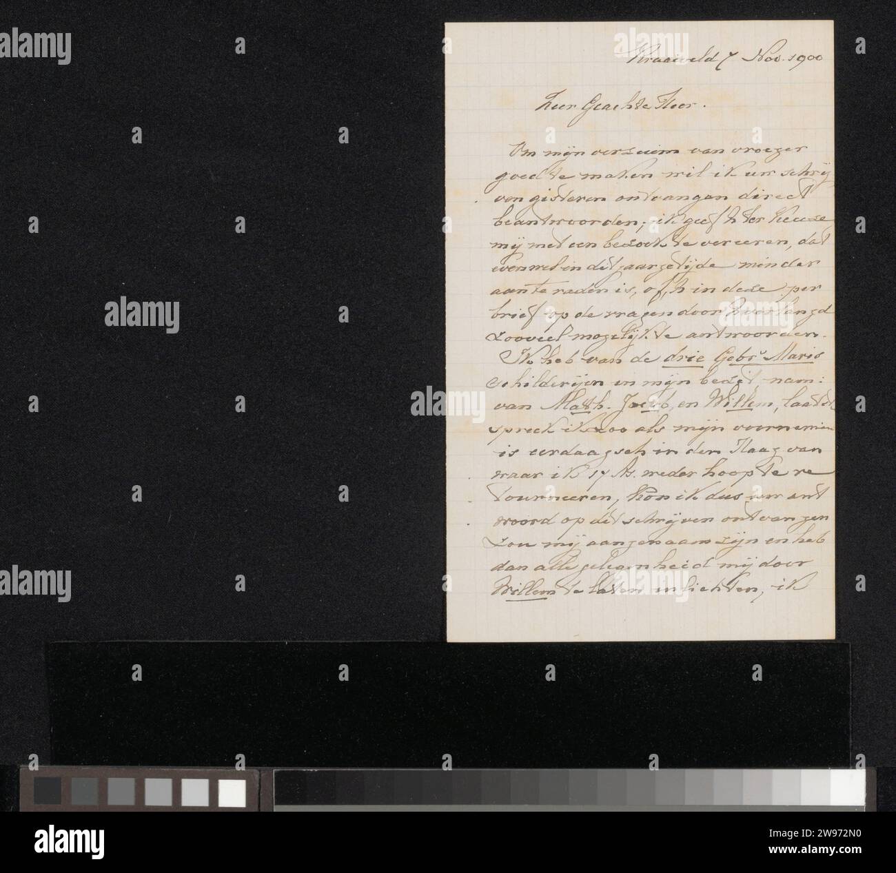 Letter to Jan Veth, Louwrens Hanedoes, 1900 - 1906 letter Crow ink ...